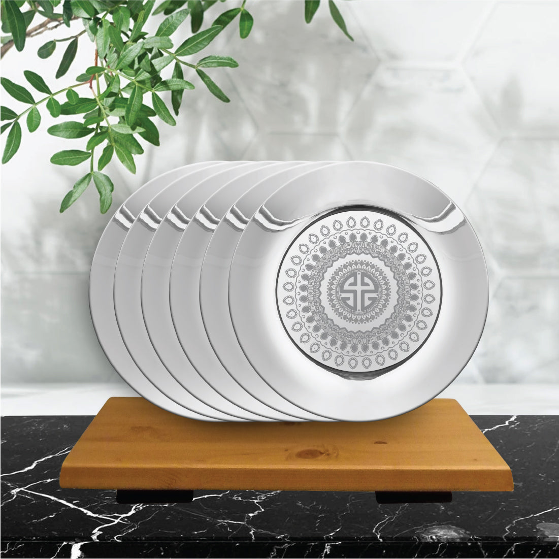 6 PCS Full Plate - Signature Shiny | Premium Stainless steel